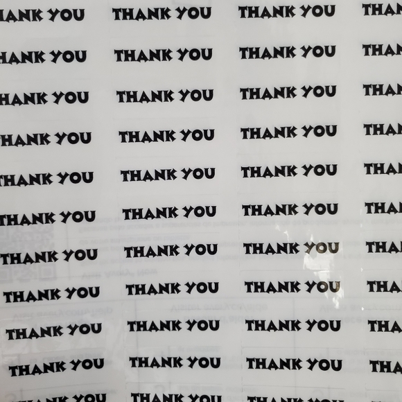 Office | Thank You Stickers Clear Lablescrystal Cle | Poshmark